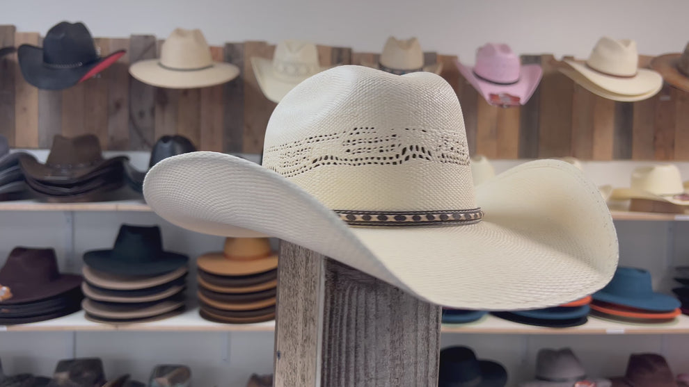 JUSTIN IVORY BANGORA STRAW 218 – Gone Country Hats
